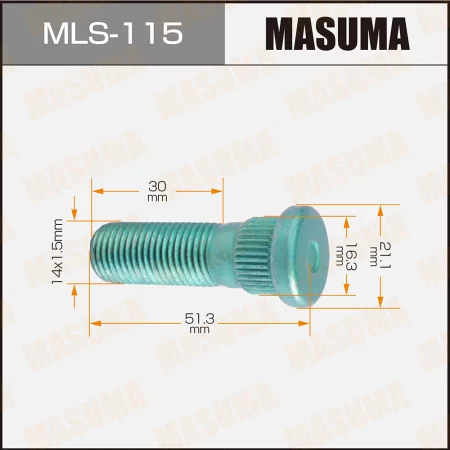 MASUMA MLS-115, Шпилька колесная M14x1.5(R) Masuma. Бренд автозапчастей №1 в России