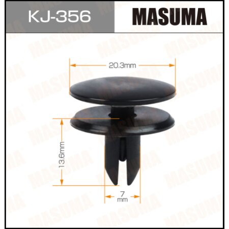MASUMA KJ-356, Клипса пластиковая Masuma. Бренд автозапчастей №1 в России