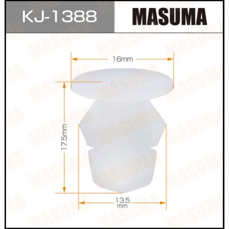 MASUMA KJ-1388, Клипса пластиковая Masuma. Бренд автозапчастей №1 в России