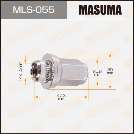 MASUMA MLS-055, Гайка колесная M14x1.5(R) под ключ 21. Бренд автозапчастей №1 в России
