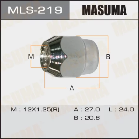 MASUMA MLS-219, Гайка колесная M12x1.25(R) под ключ 21. Бренд автозапчастей №1 в России