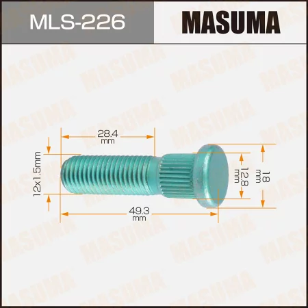 MASUMA MLS-226, Шпилька колесная M12x1.5(R) Masuma. Бренд автозапчастей №1 в России