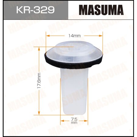 MASUMA KR-329, Клипса пластиковая Masuma. Бренд автозапчастей №1 в России