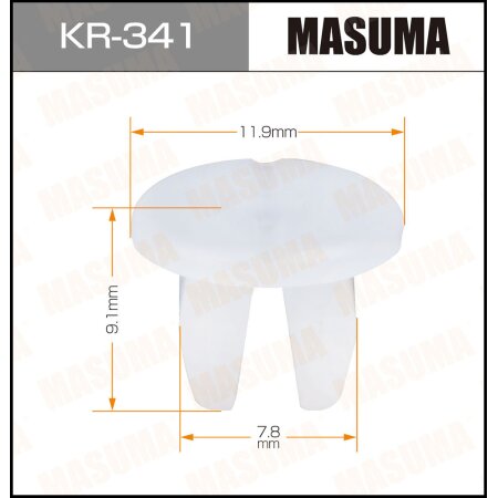 MASUMA KR-341, Клипса пластиковая Masuma. Бренд автозапчастей №1 в России