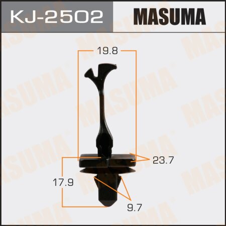 MASUMA KJ-2502, Клипса пластиковая Masuma. Бренд автозапчастей №1 в России