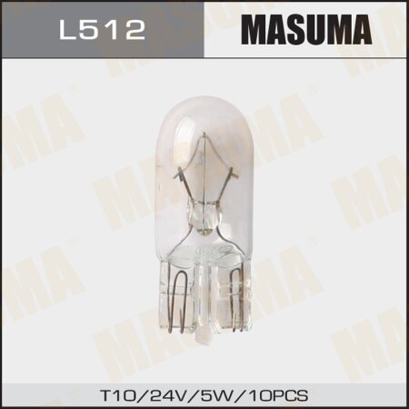 MASUMA L512, Лампа W5W (W2.1x9.5d, T10) 24V 5W. Бренд автозапчастей №1 ...