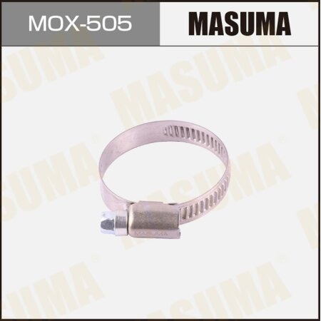 MASUMA MOX-505, Хомут червячный MASUMA, 25-40mm / H-9mm (нержавеющая ...