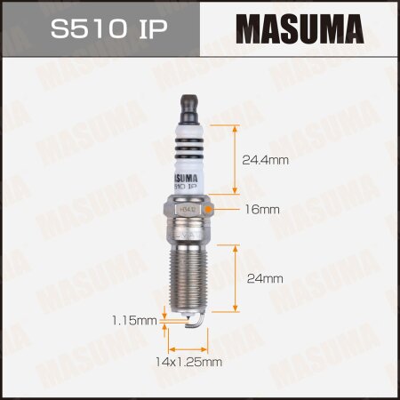 MASUMA S510IP, Свеча зажигания иридиeвая ILTR5A-13G (3811) Masuma. Бренд автозапчастей №1 в России