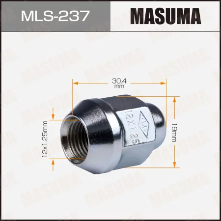 MASUMA MLS-237, Гайка колесная M12x1.25(R) под ключ 19. Бренд автозапчастей №1 в России