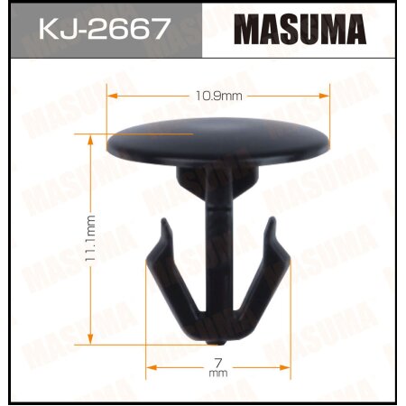 MASUMA KJ-2667, Клипса пластиковая Masuma. Бренд автозапчастей №1 в России
