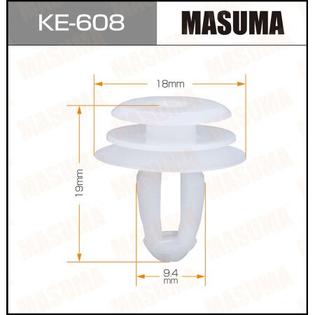 MASUMA KE-608, Клипса пластиковая Masuma. Бренд автозапчастей №1 в России