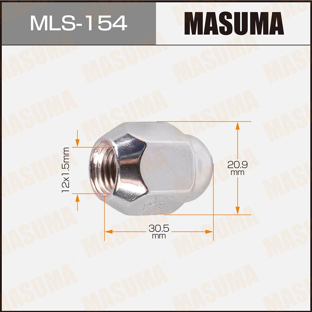 Гайка колесная Masuma M 12x1.5(R) под ключ 21, MLS-154. | Masuma ...