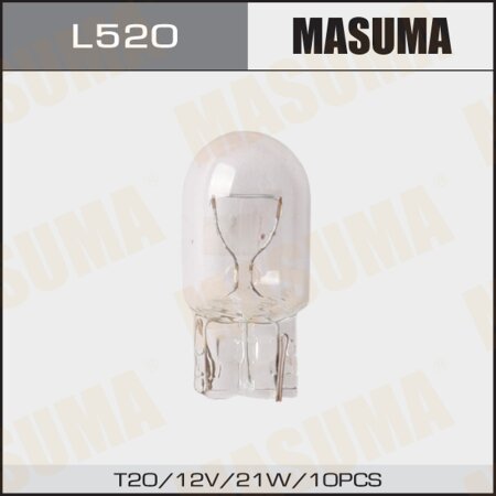 Лампа Masuma W21W (W3x16d, T20) 12V 21W одноконтактная, L520. | Masuma ...